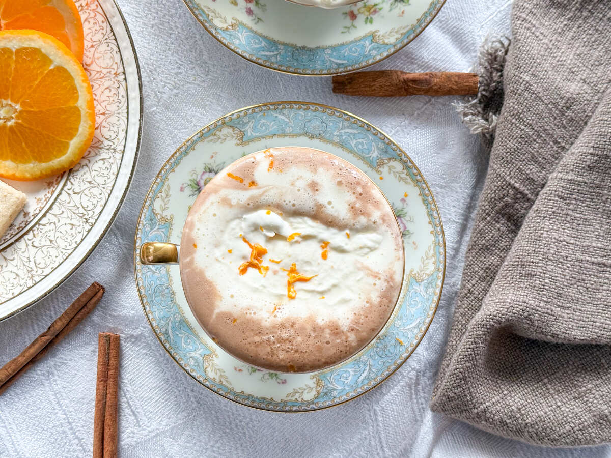 Ginger Cardamom Chai with an Orange-Kissed Whipped Cream